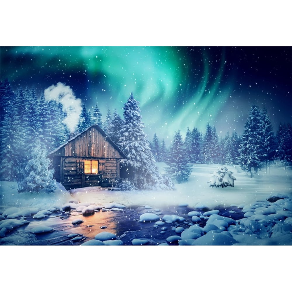 Backgroud Light Polar Landscape Winter Norway Lights Northern Scenery ...