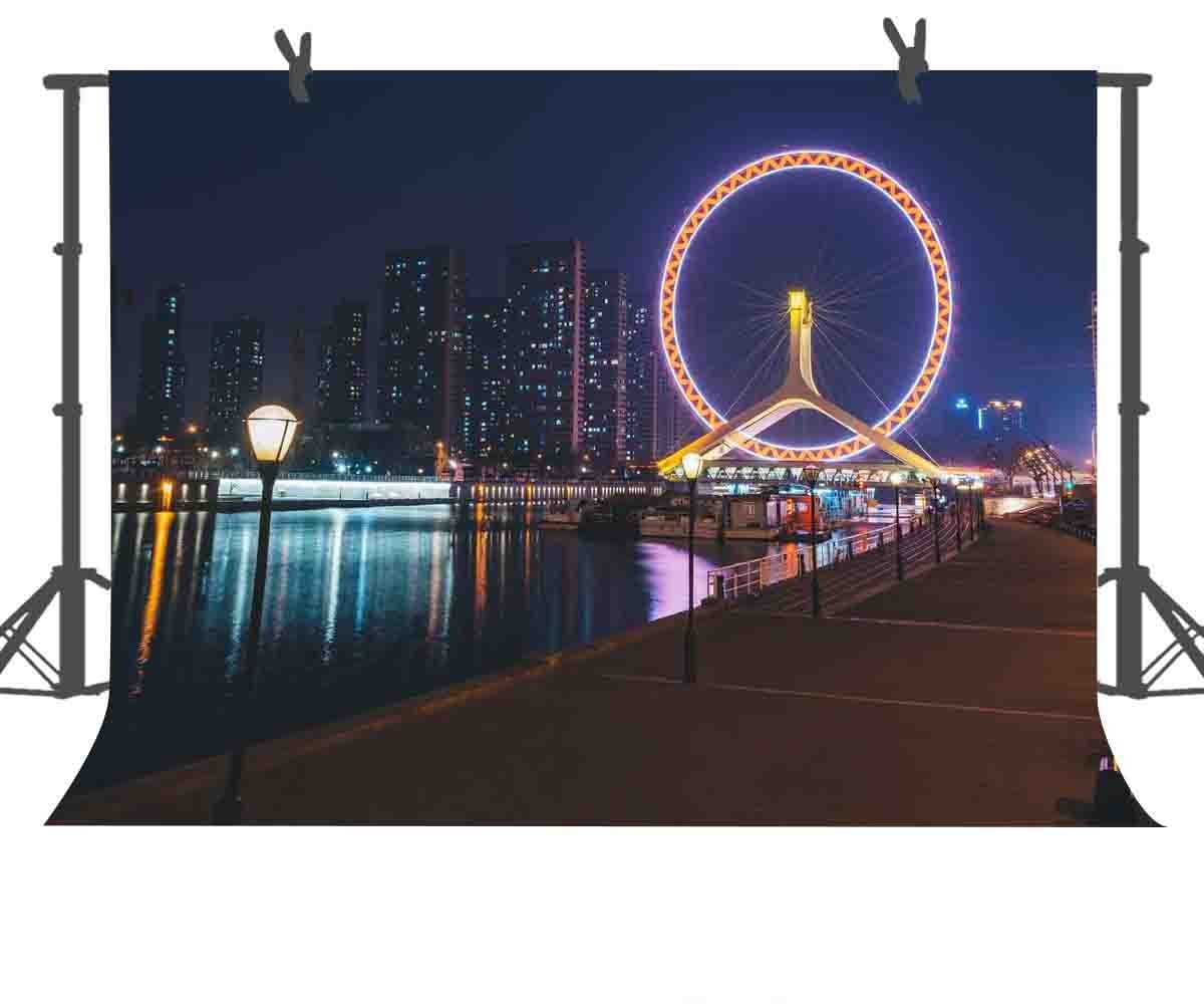 Background 7x5ft Playground Night View Photography Backdrop For ...