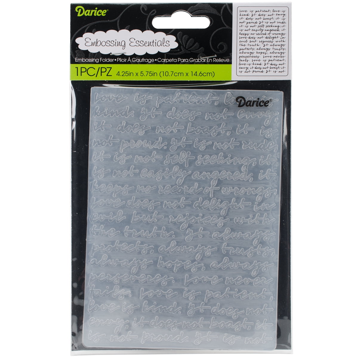 Background Embossing Folder 4.25"X5.75" Script - Walmart.com