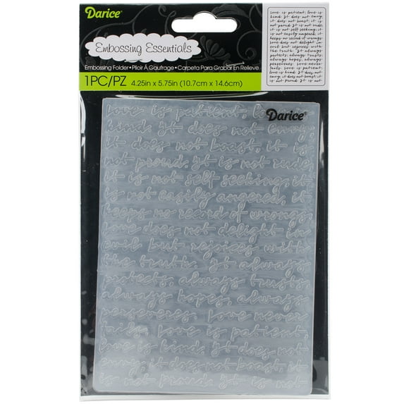 Background Embossing Folder 4.25"X5.75" Script - Walmart.com