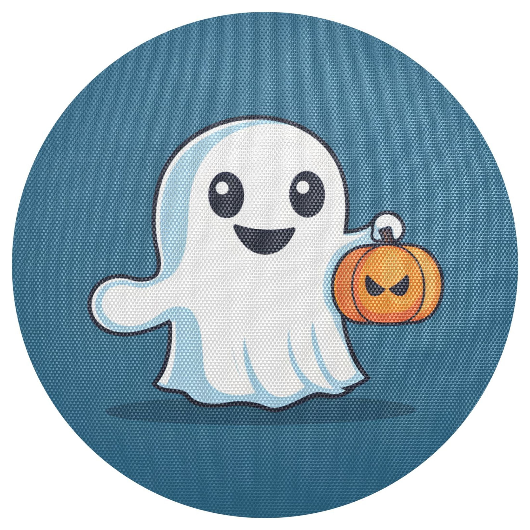 Background Halloween Ghost 4-Piece 15.4in Heat-Proof PVC Plate Mats ...