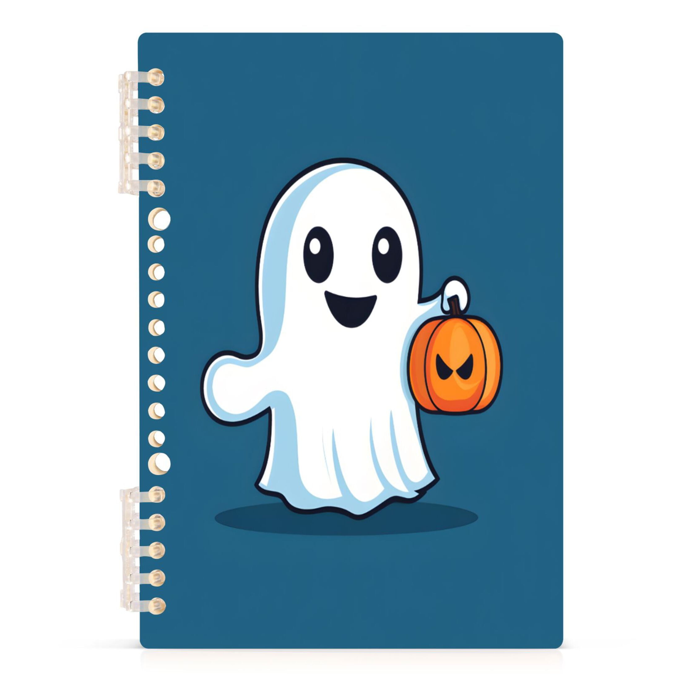 Background Halloween Ghost A5 8.3x5.7in PP Notebook, Adjustable Rings ...