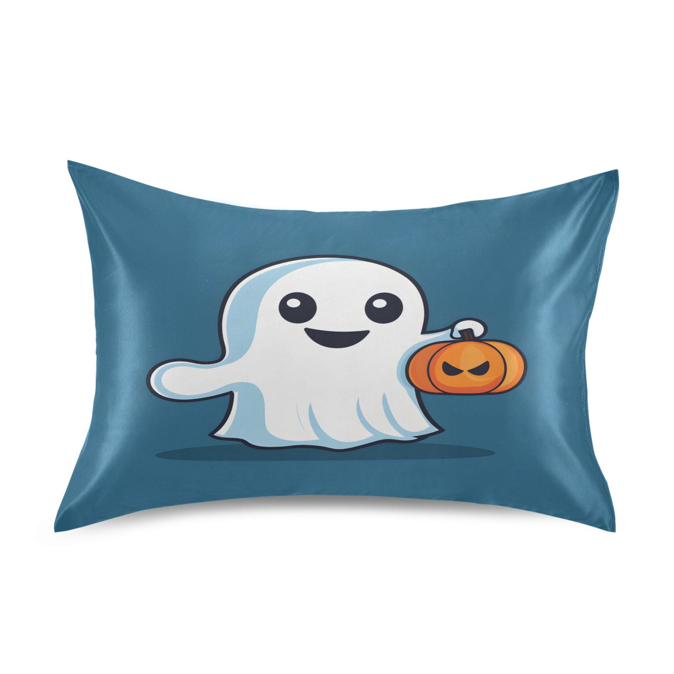 Background Halloween Ghost Queen Size Pillowcase Silky Smooth Finish ...