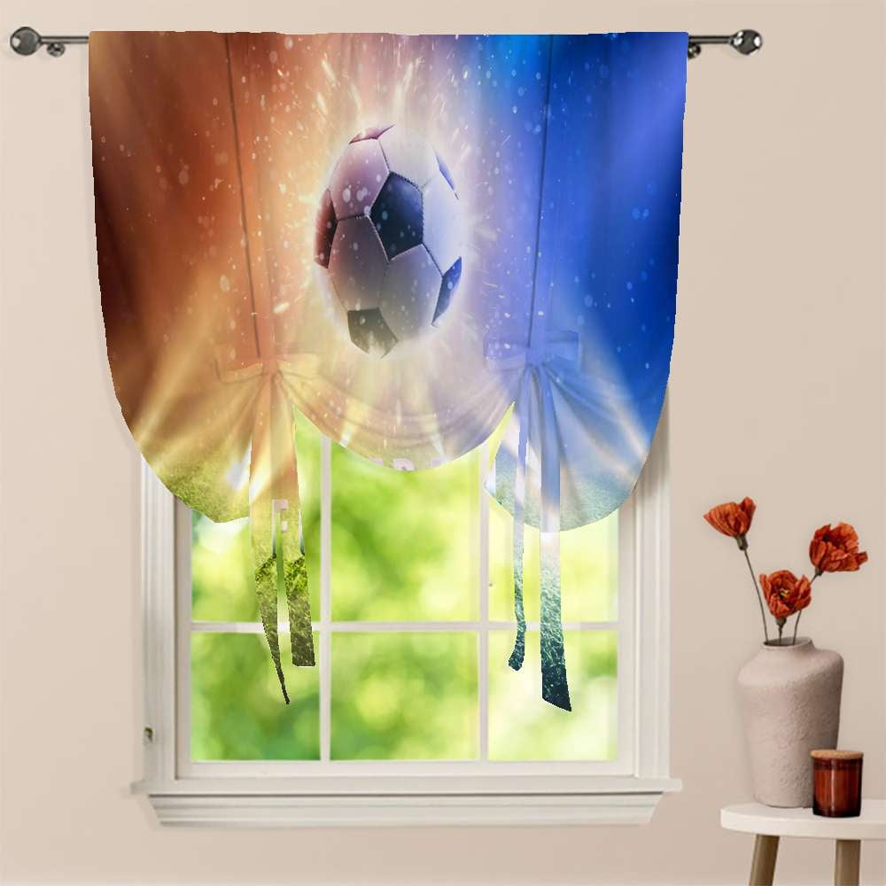 Background Of A Football Window Curtain for Living Room Roman Curtain ...