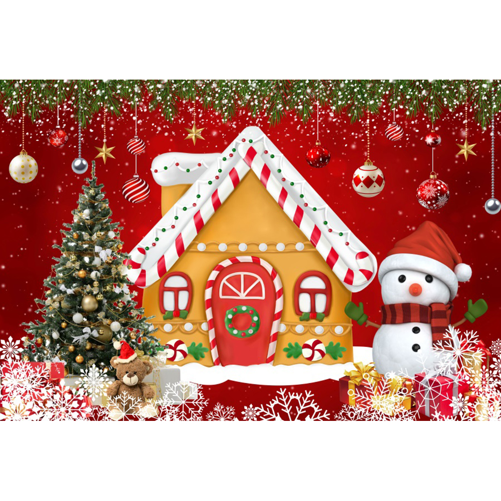 Background Photo Wall Chic White Fireplace Window Gift Tree Xmas r ...