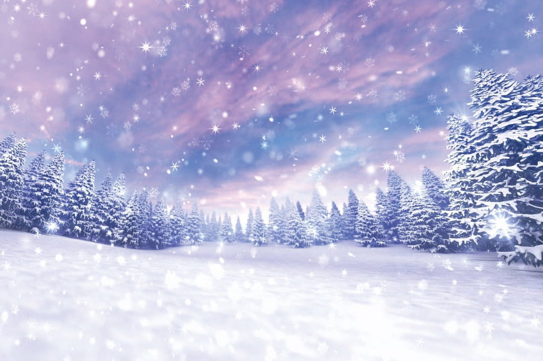 Background Photography Landscape Natural Sky Blue Tree Snowflake Glitter Tree Pine Forest ...