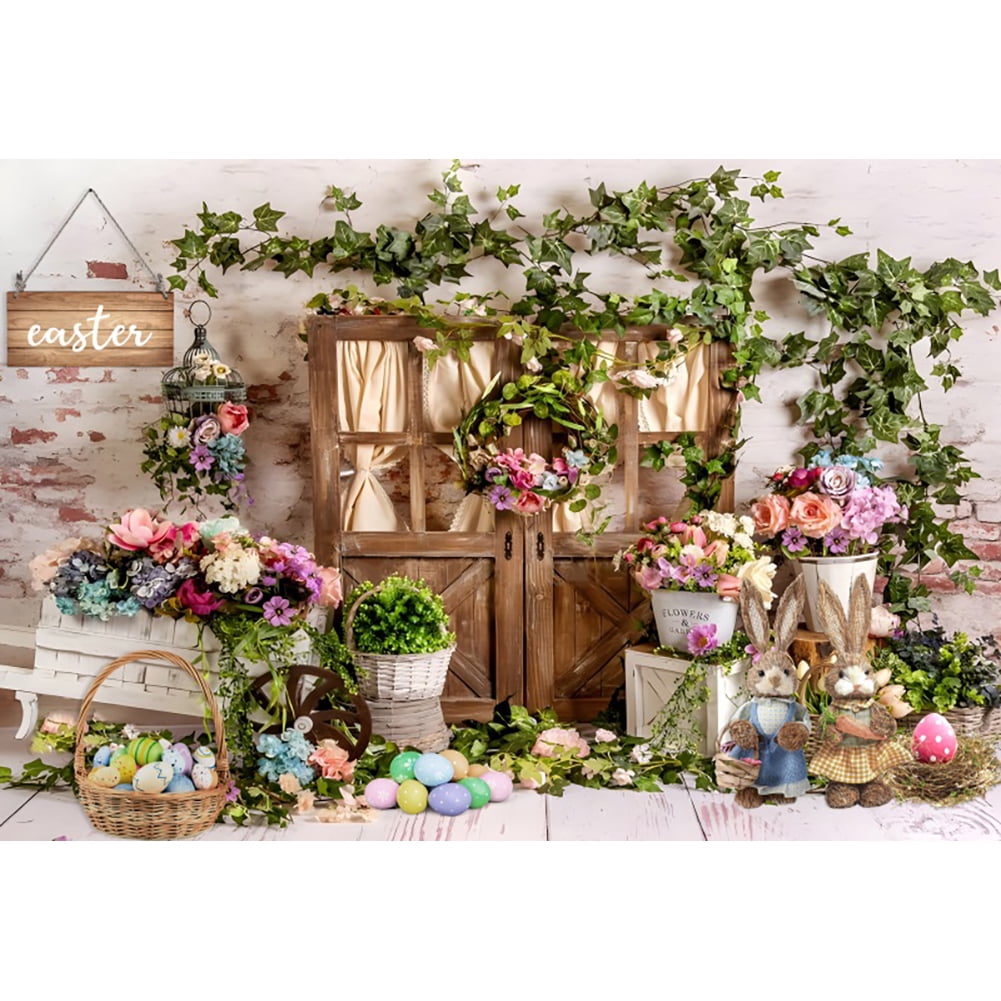 Background Photography Wall Brick Gray Smash Cake Birthday Bunny Farm ...