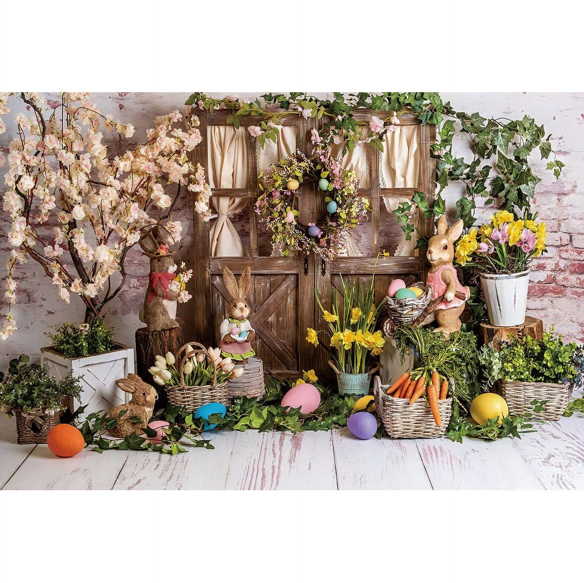 Background Photography Wall Brick Gray Smash Cake Birthday Bunny Farm ...