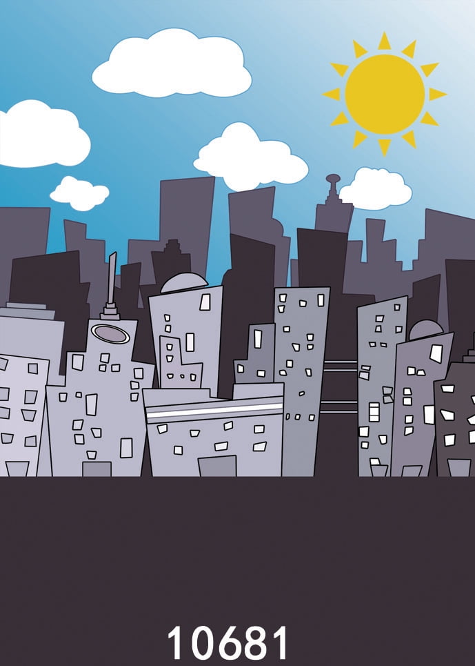 Background Vinyl Photography Backdrops City Paintings Computer Printed ...