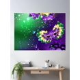 Background With Fluffy Masks ( Mardi Gras ) Poster Wall Art Modern Wall ...