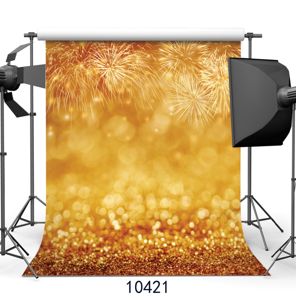 Background for Photos Golden Sparkles s Computer Printed Vinyl ...