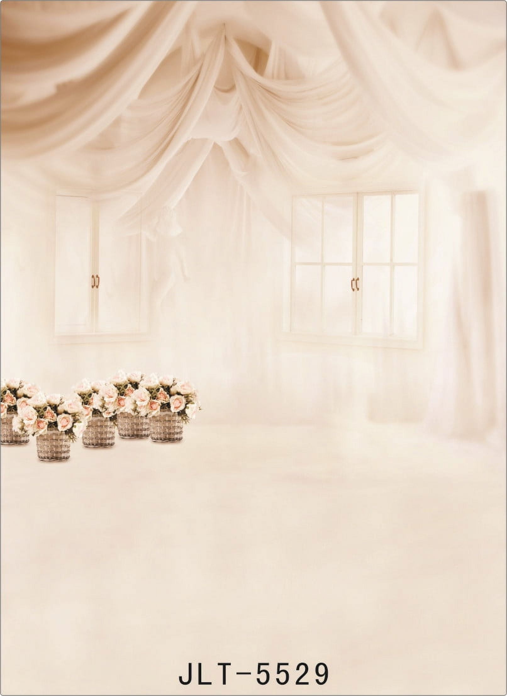 Background for Photos Indoor Room White Curtain Computer Printed Vinyl ...