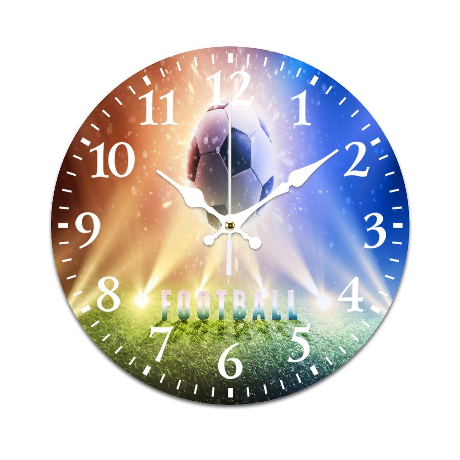 Background of A Football Wall Clock Modern Design Clocks Wall Hanging ...