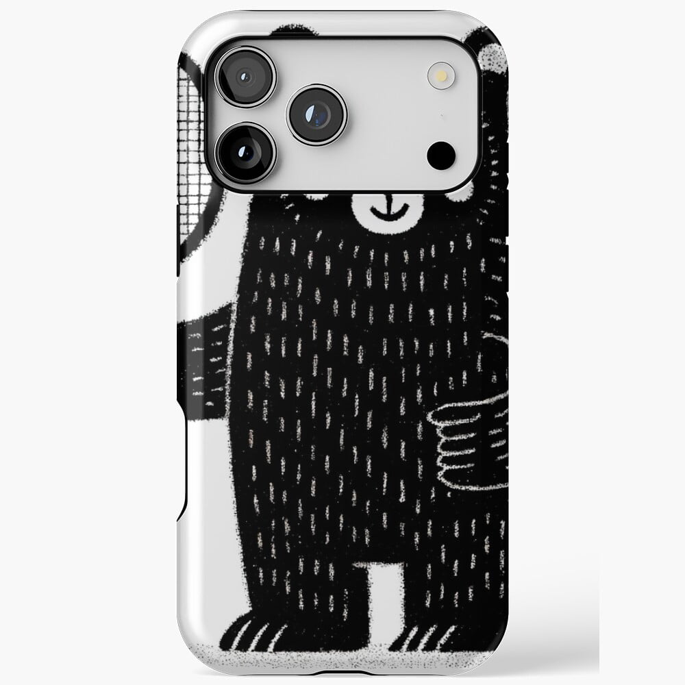 Backhand Tennis Champ Bear Phone Case Cover Compatible for iPhone 11-17 ...