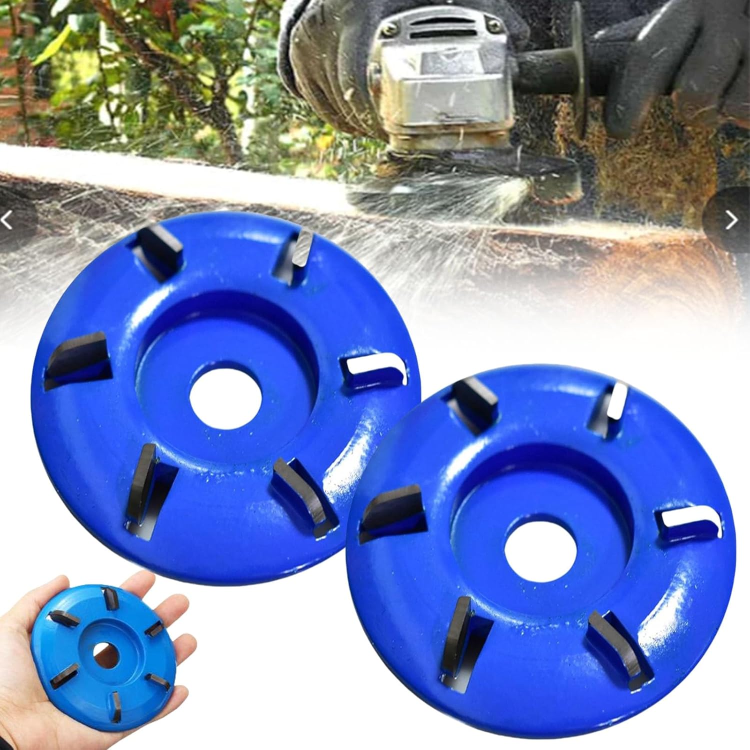 Backkitchen Wood Carving Disc, 6 Teeth Stump Grinder Blade Tools, Stump ...