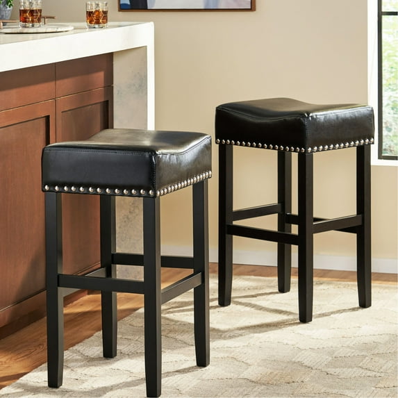 Backless Barstool | Applicable to Kitchen and Living Room | Elastic Foam Padding | Ease the ...