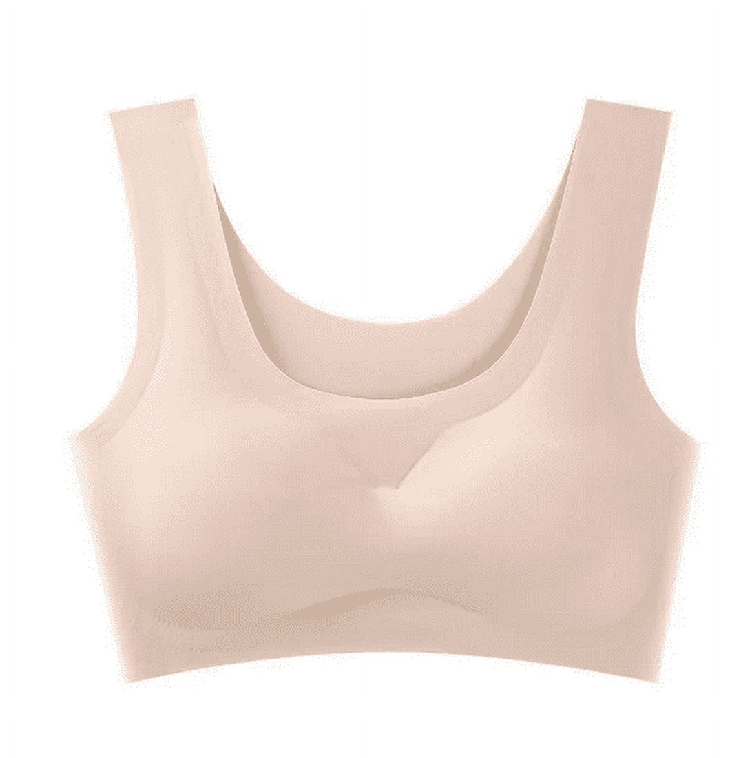 Backless Low Back Bra Wireless Push-Up Seamless Solid Print A XXL ...