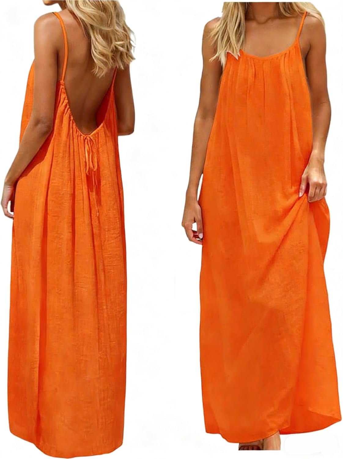 Backless Cami Dress Backless Dress House Dress for Women Sleeveless ...