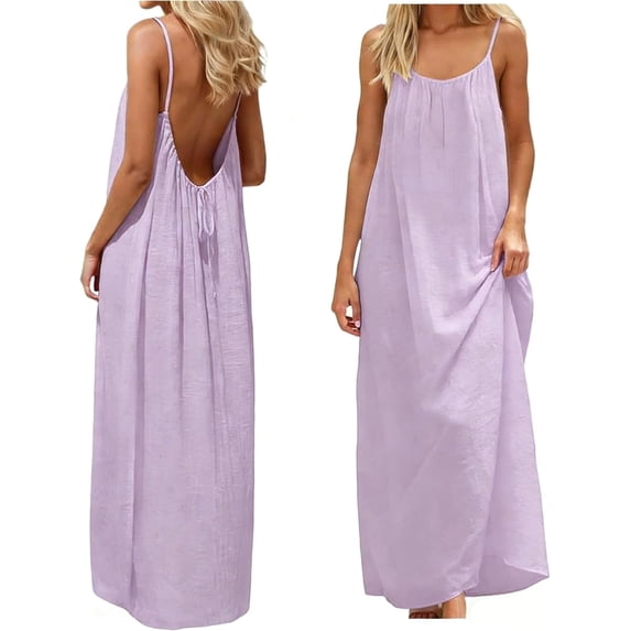 Backless Cami Dress Backless Dress House Dress for Women Sleeveless ...