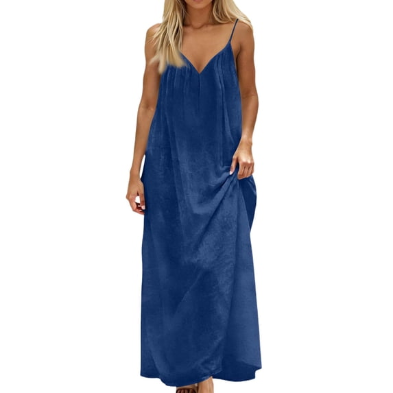 Backless Cami Dress for Women 2026 Summer Sleeveless V Neck Spaghetti ...