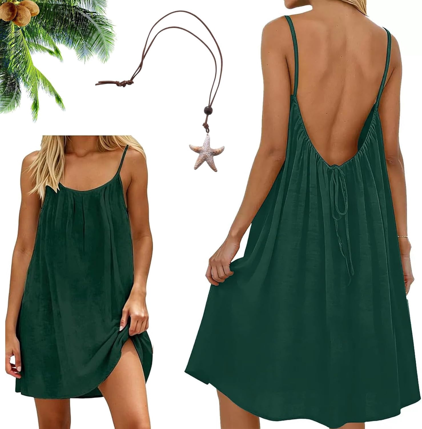 Backless Cami Dress for Women, Backless Cami Dress Plus Size, Lounge ...