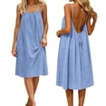 Backless Cami Dress for Women Short Mini Backless Dress Sleeveless Cami ...