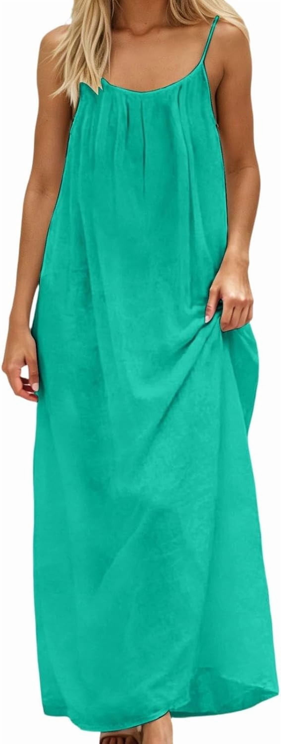 Backless Cami Dresses for Women 2026 Summer Sleevelesss Long Open Back ...