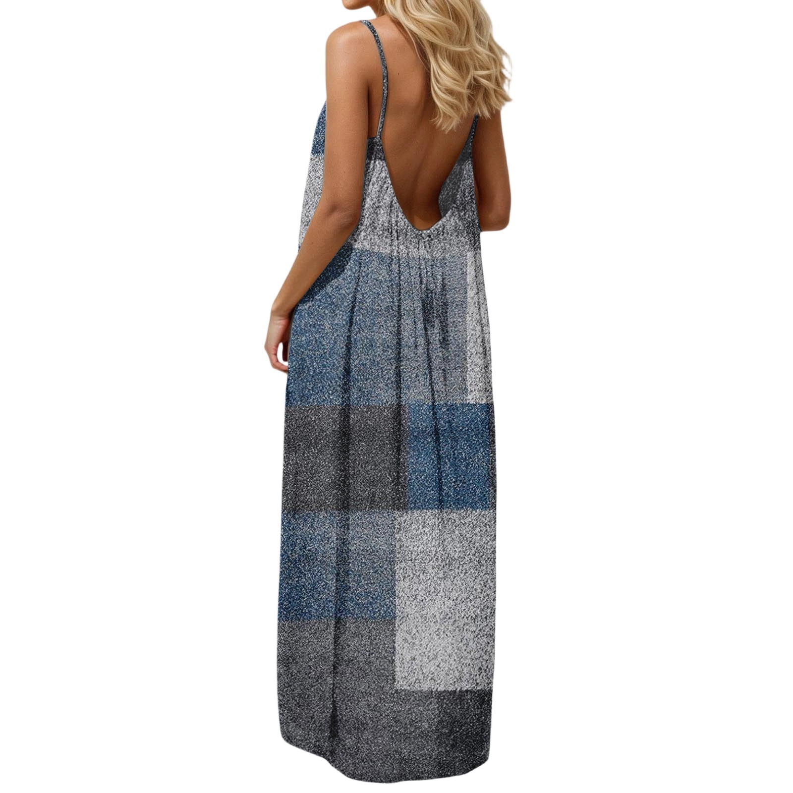 Backless Cami Dresses for Women Cami Lounge Dress Backless Solid Color ...