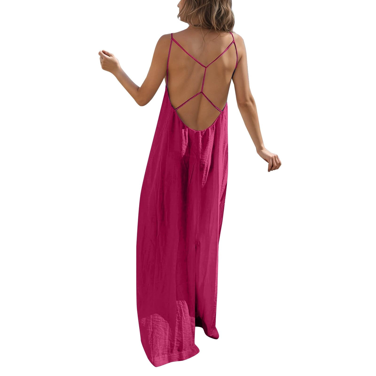 Backless Cami Dresses for Women Low Back House Dress, Casual Beach Or ...