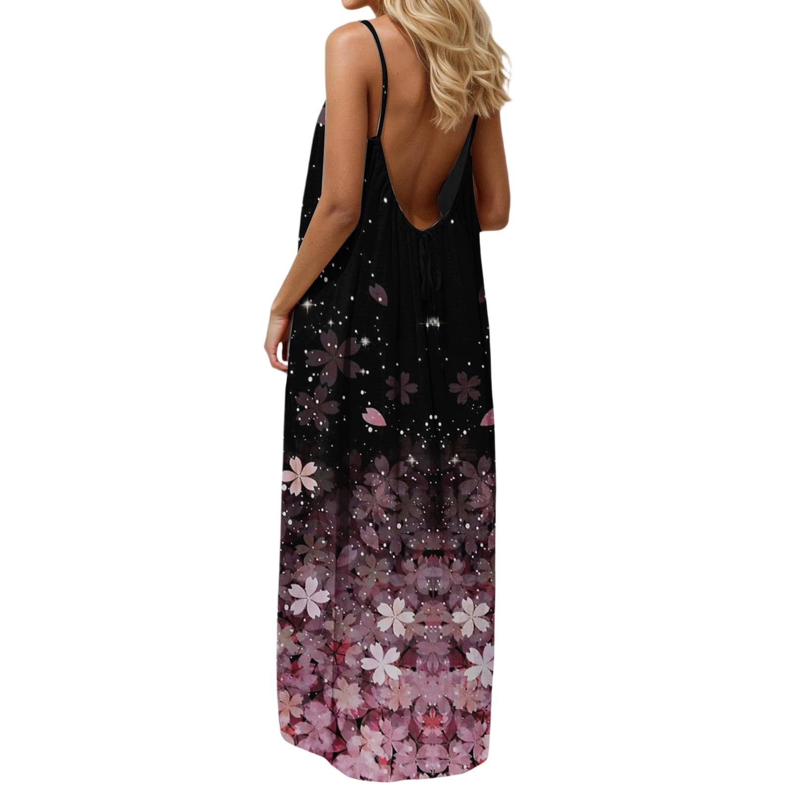 Backless Cami Dresses for Women Summer 2026 Sleevelesss Long Open Back ...