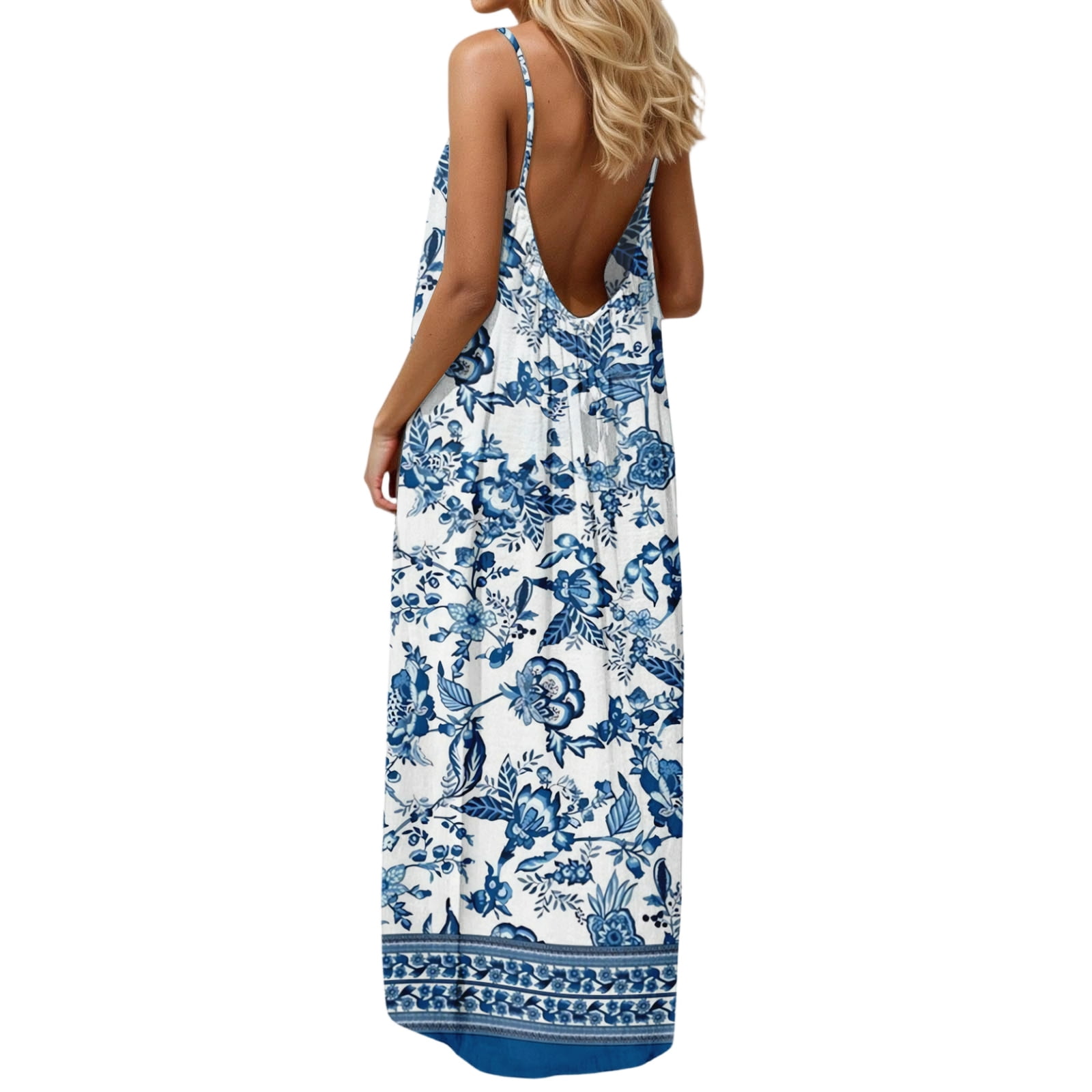 Backless Cami Dresses for Women Summer 2026 Sleevelesss Long Open Back ...