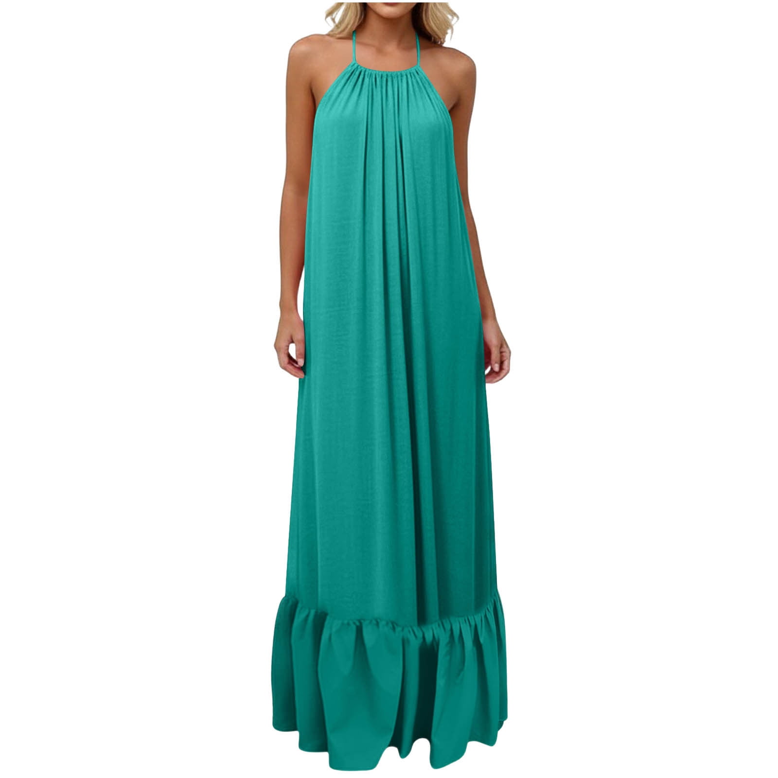 Backless Cami Dresses for Women Summer 2026 Sleevelesss Long Open Back ...