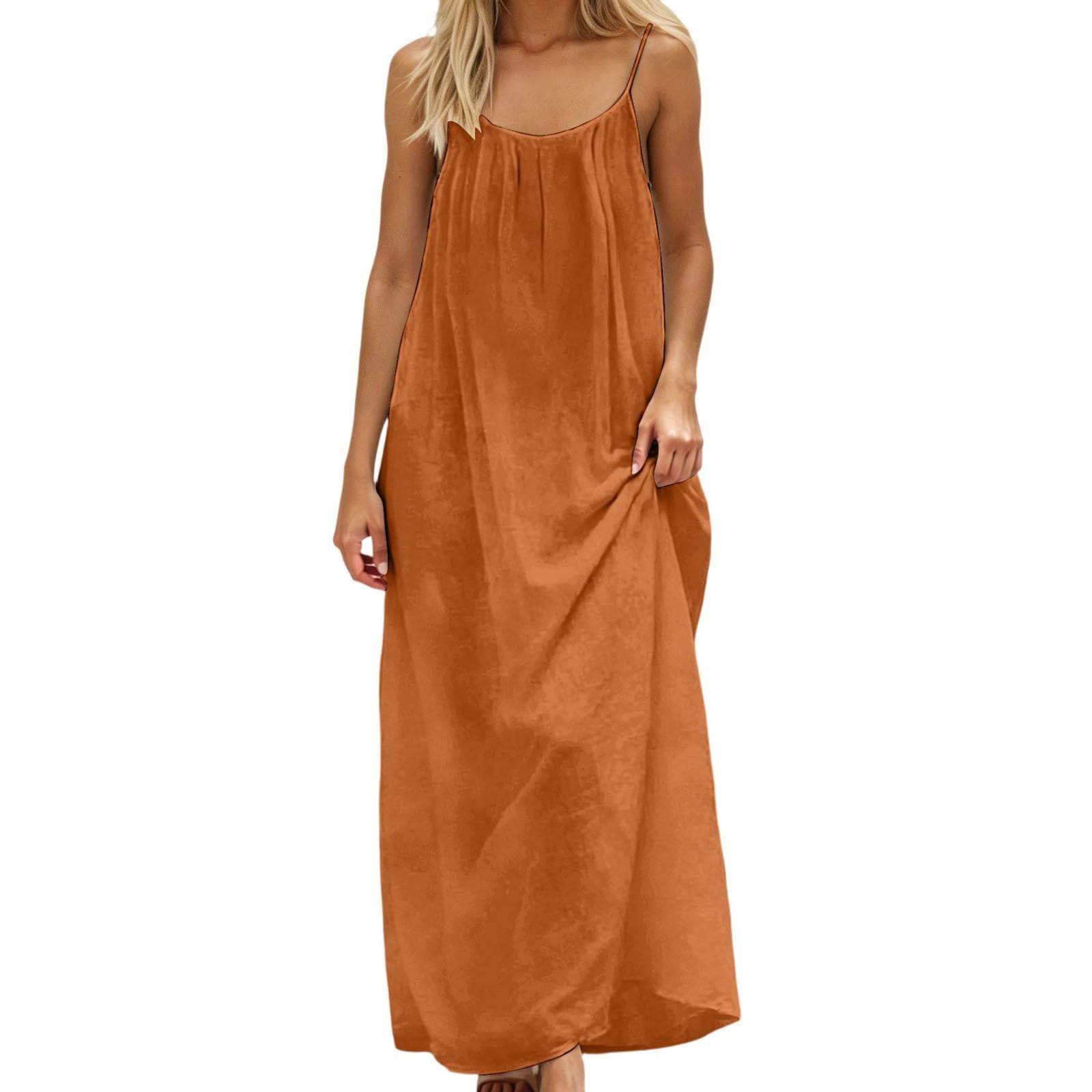 Backless Dresses for Women 2026 Summer Sleeveless Spaghetti Strap Beach ...