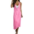 Backless Halter Dresses for Women Cowl Neck Sleeveless Loose Fit Flowy ...