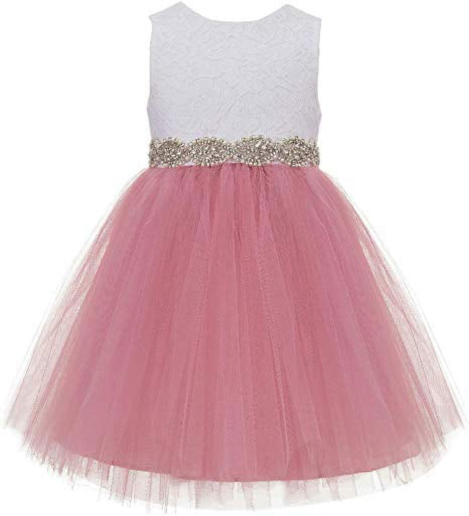 Backless Lace V-Back Junior Flower Girl Dress Toddler Mini Bride 206R4 ...