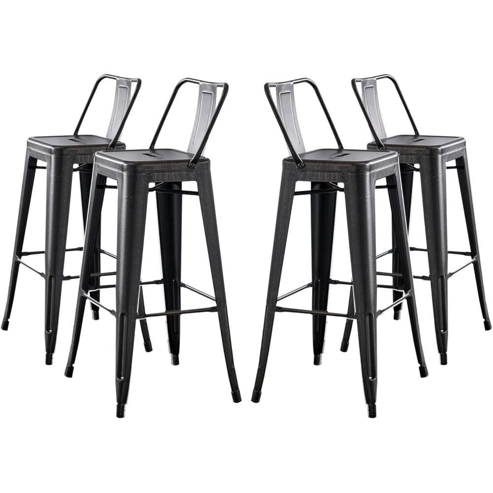Backless Modern Light Weight Industrial Contemporary Rustic Vintage ...