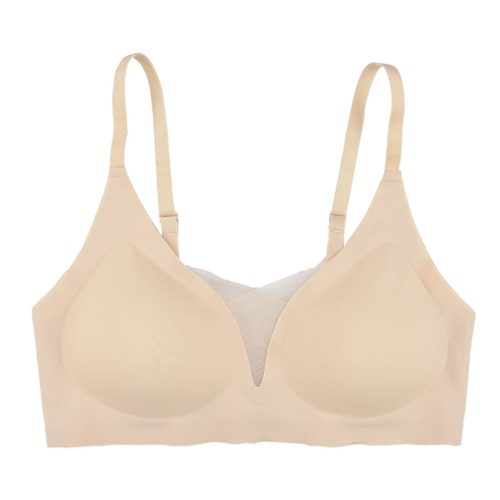 Backless Seamless Bra Women Soft Fabric Solid Color Sexy Lingerie ...