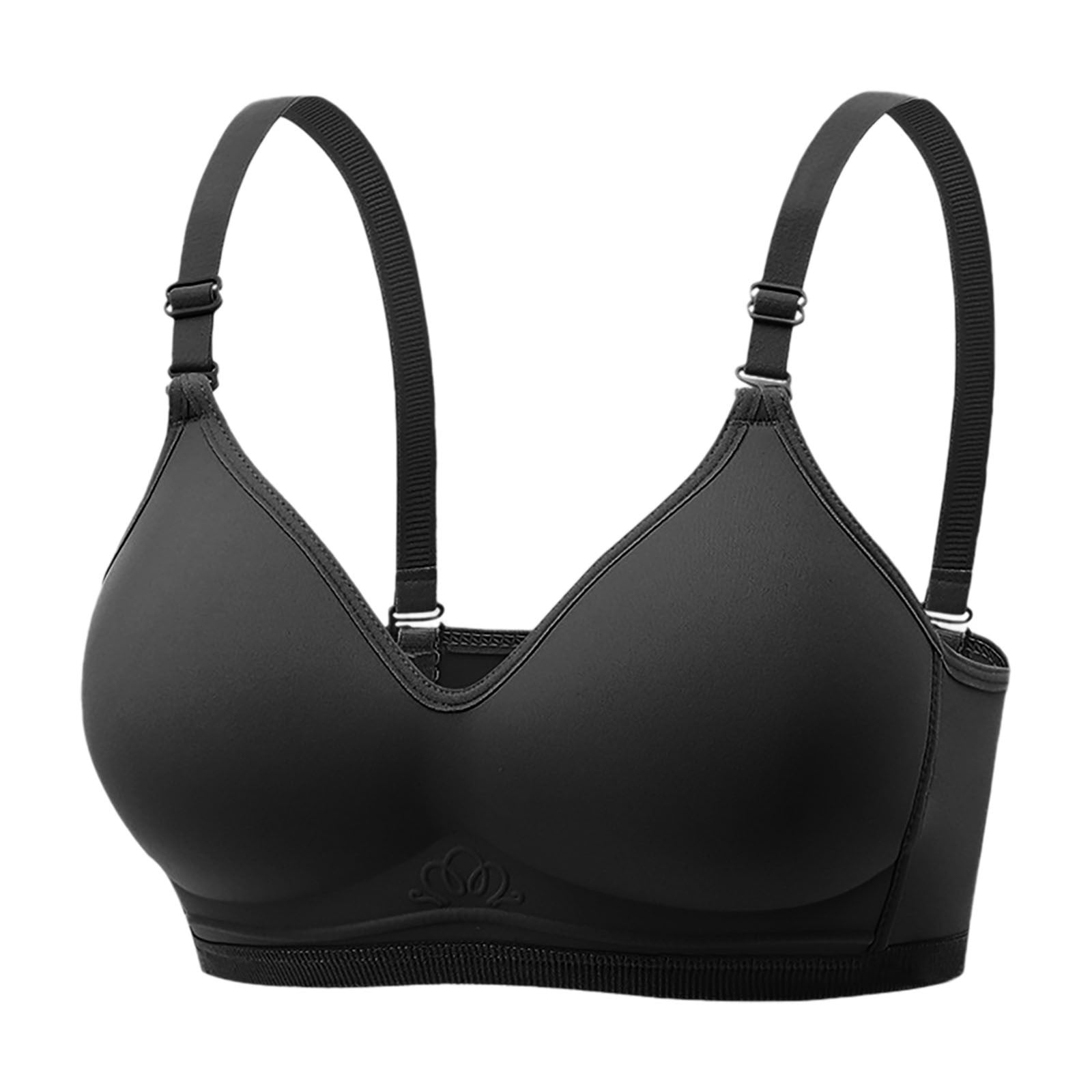 Backless Seamless Push-Up Bra Women's Solid Color Beautiful U-Shape ...