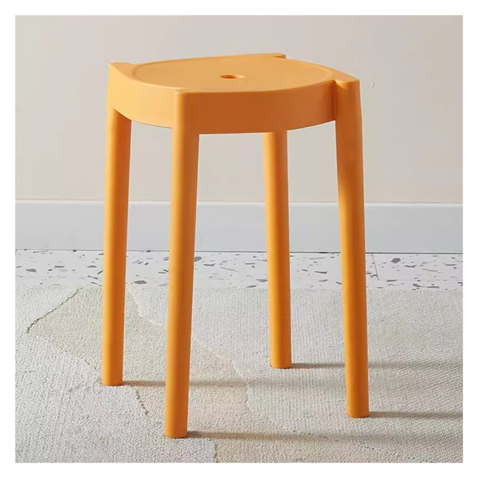 Backless Stacking Dining Stools Plastic Chair Stackable Bar Stools ...