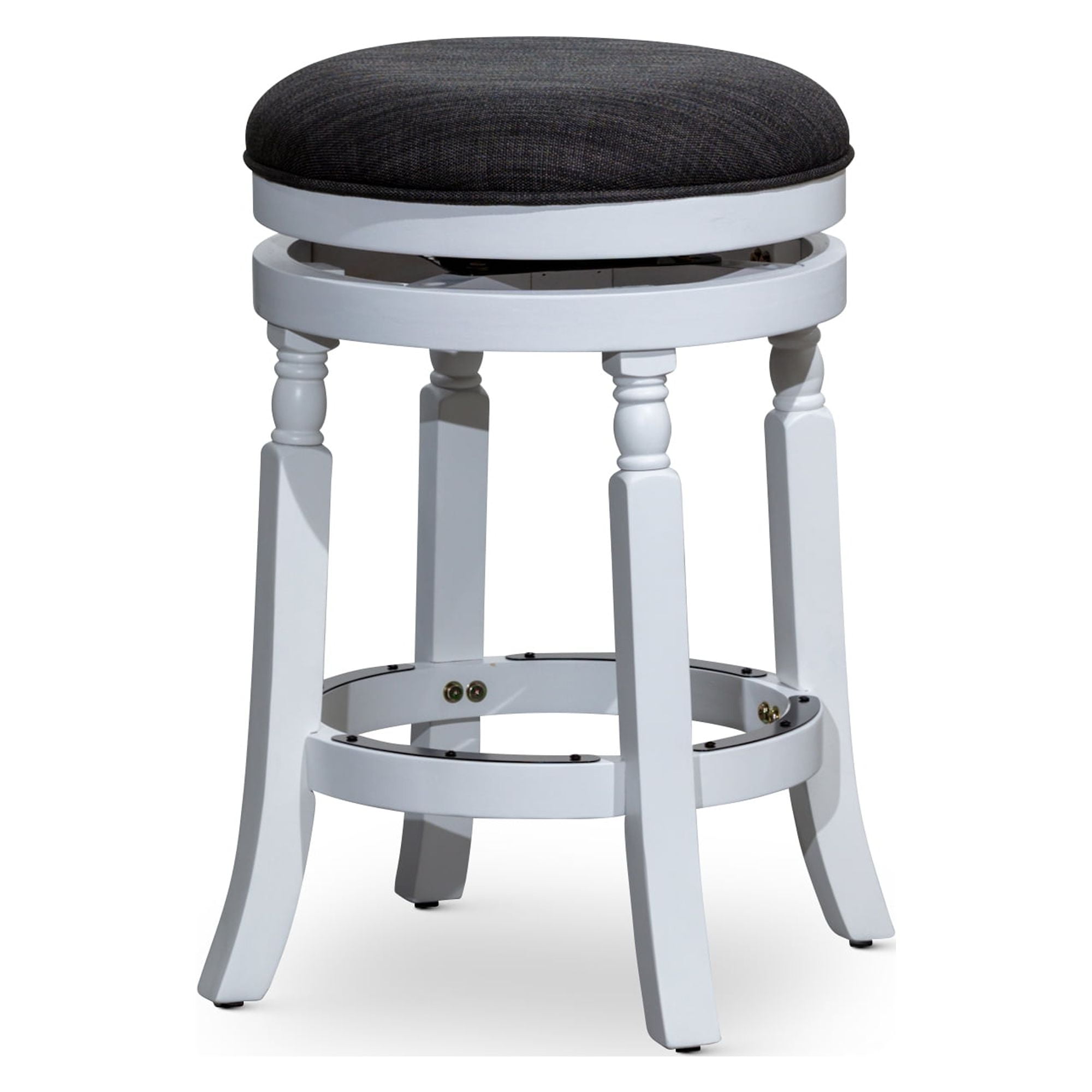 Backless Swivel Bar Stool, 360-degree Swivel 24" Counter Height Stool ...