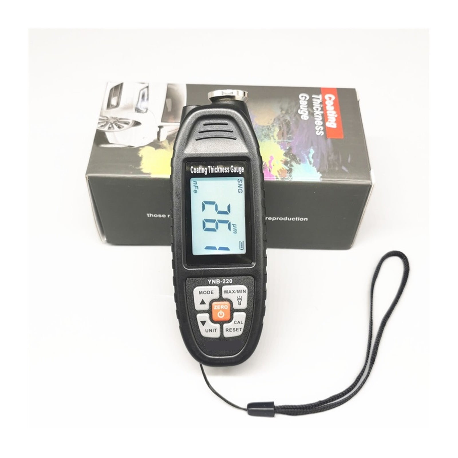 Backlight Car Paint Tester Thickness Meter Coating Gauge 0-1500um ...