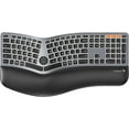 Backlit Bluetooth Ergonomic Keyboard, EK01 Plus Full Size Wireless ...