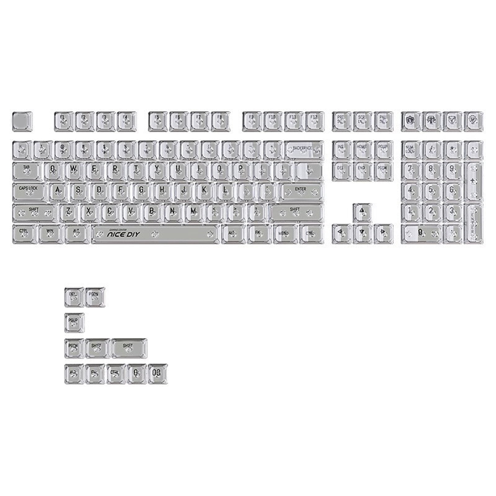 Backlit Gamings Keycaps 132Key Mechanical Keyboards Crystal ...