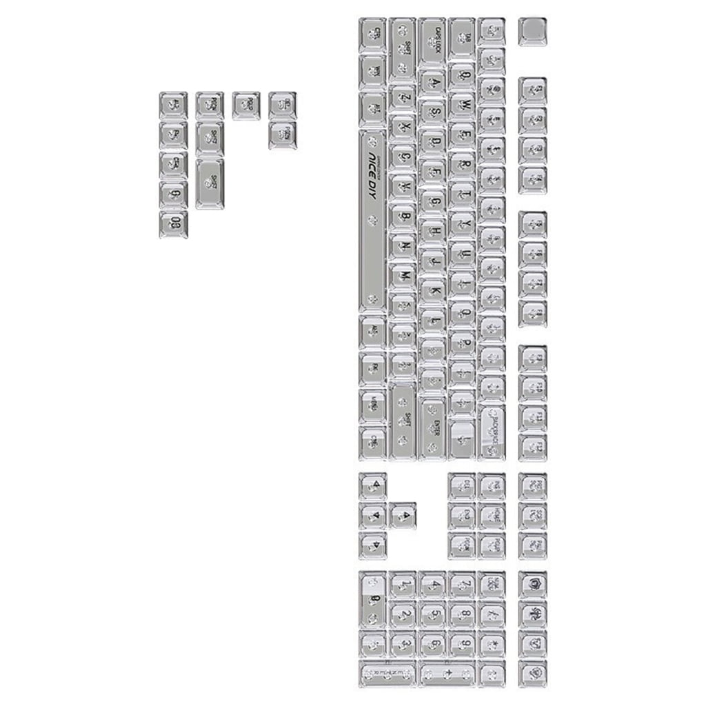 Backlit Gamings Keycaps 132Key Mechanical Keyboards Crystal ...