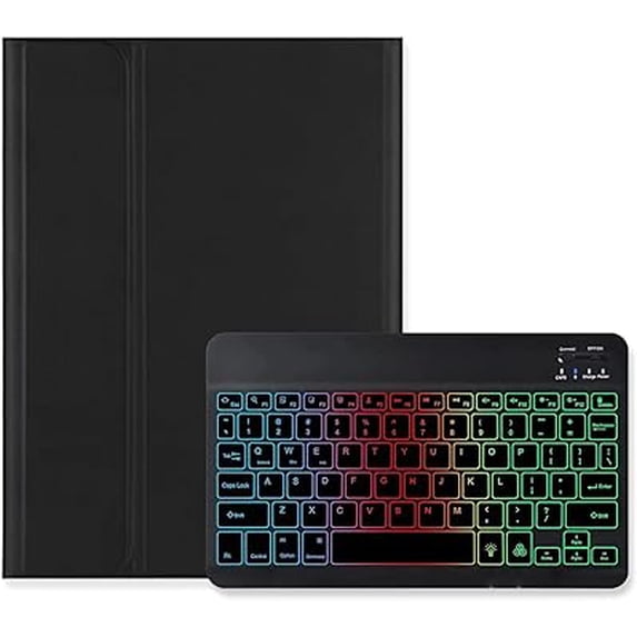 Backlit Keyboard Protective Case, Black+Black for Galaxy Tab A9+ 11 ...