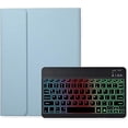 Backlit Keyboard Protective Case, Mistyblue+Black for Galaxy Tab A8 10. ...
