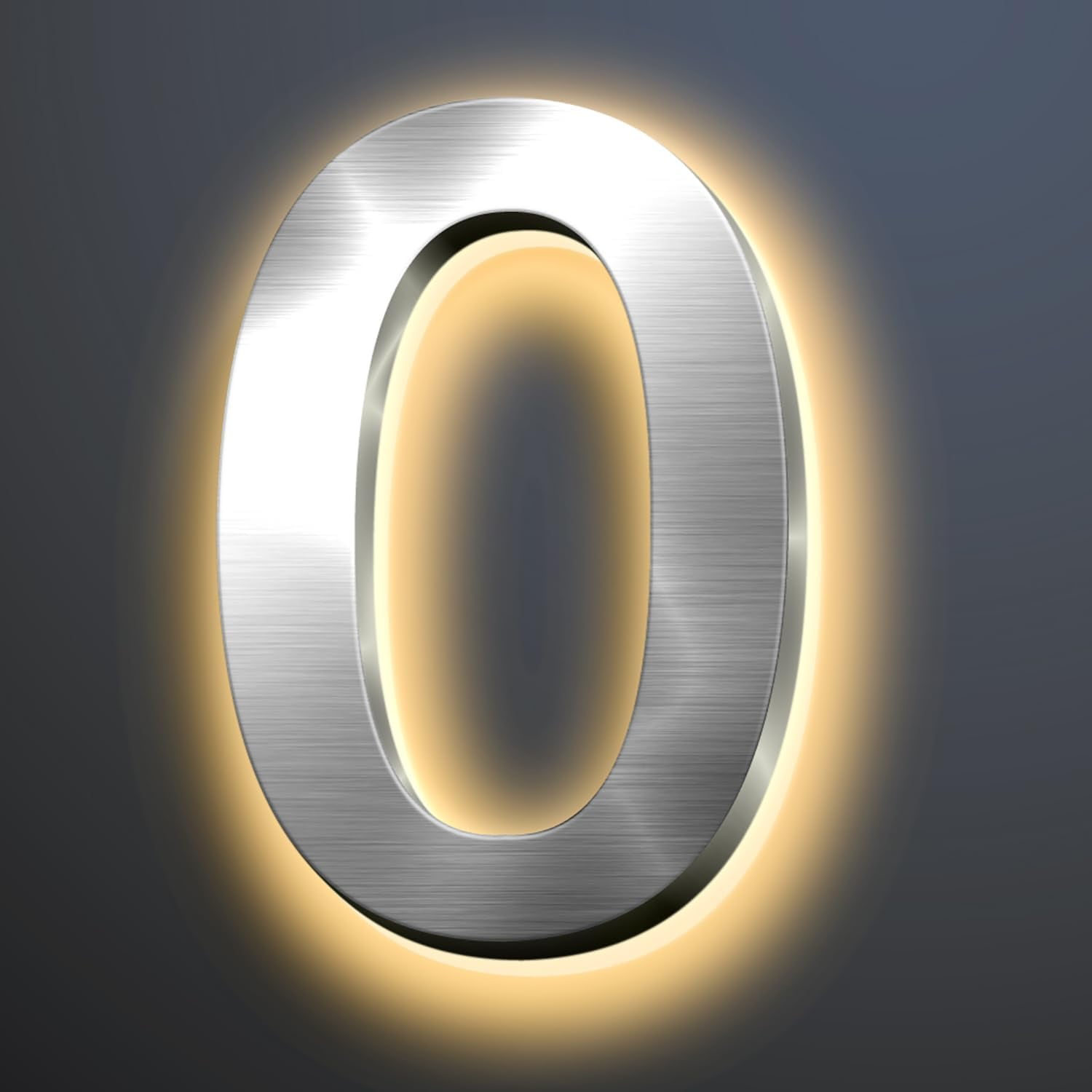 Backlit Lighted LED House Numbers, 3D Floating Led House Plaque Number ...