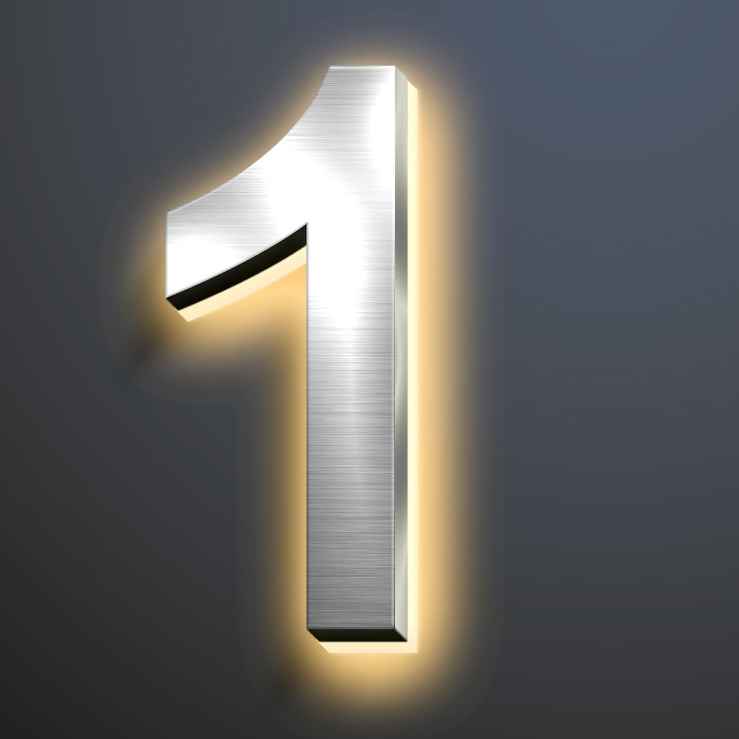 Backlit Lighted LED House Numbers, 3D Floating Led House Plaque Number ...