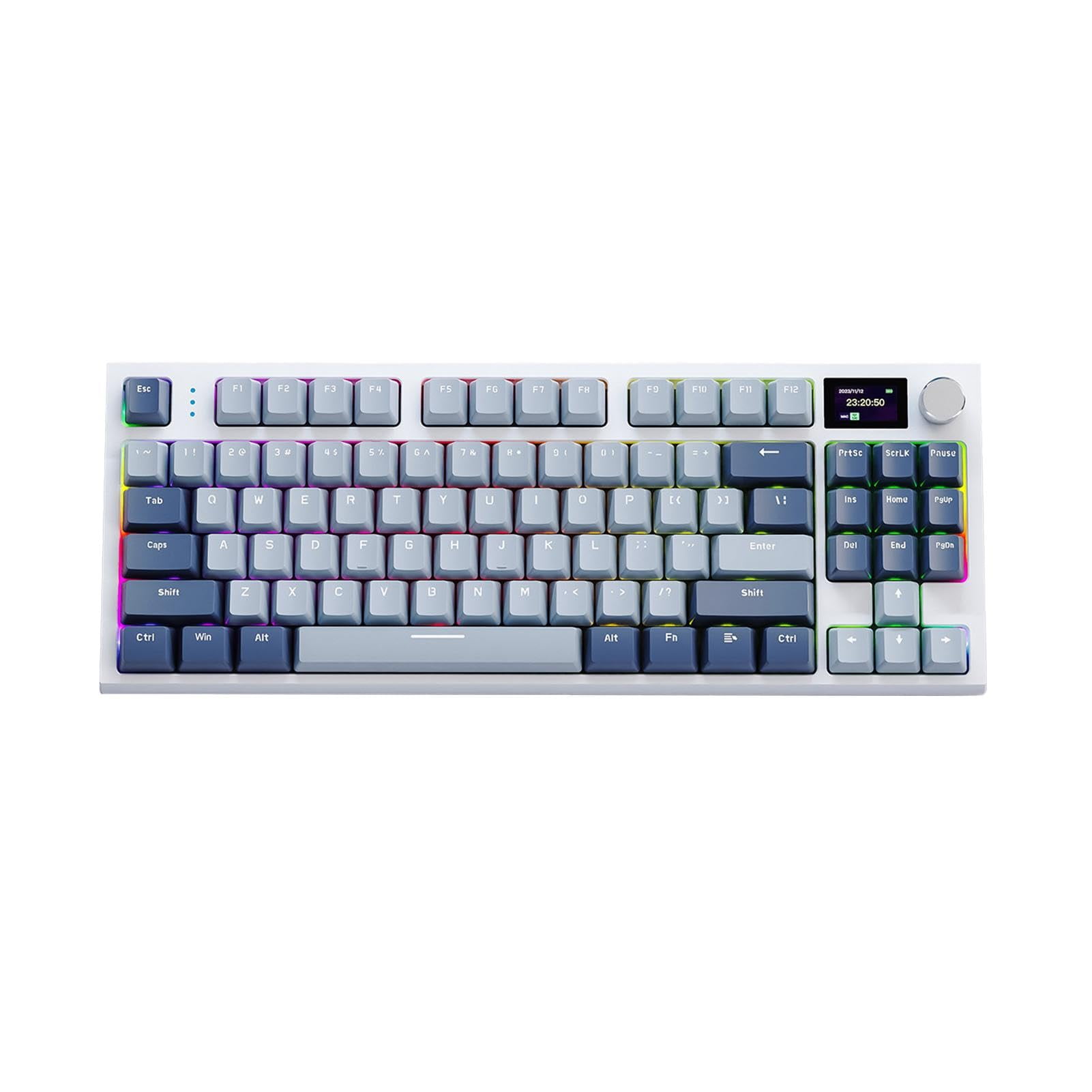 Backlit Mechanical Keyboard,2.4GHz Wireless/Wired/BT 5.0 3-Mode Gasket ...