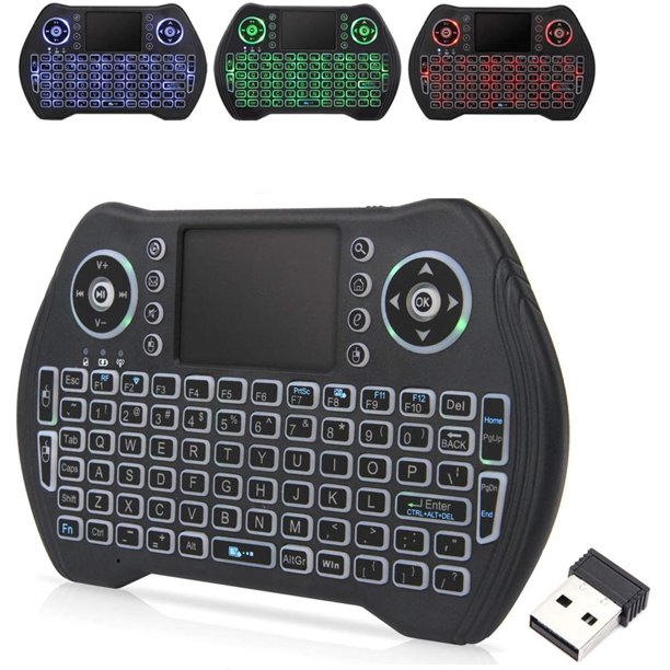 Backlit Mini Wireless Keyboard With Touchpad Mouse Combo and Multimedia Keys for Android TV Box ...